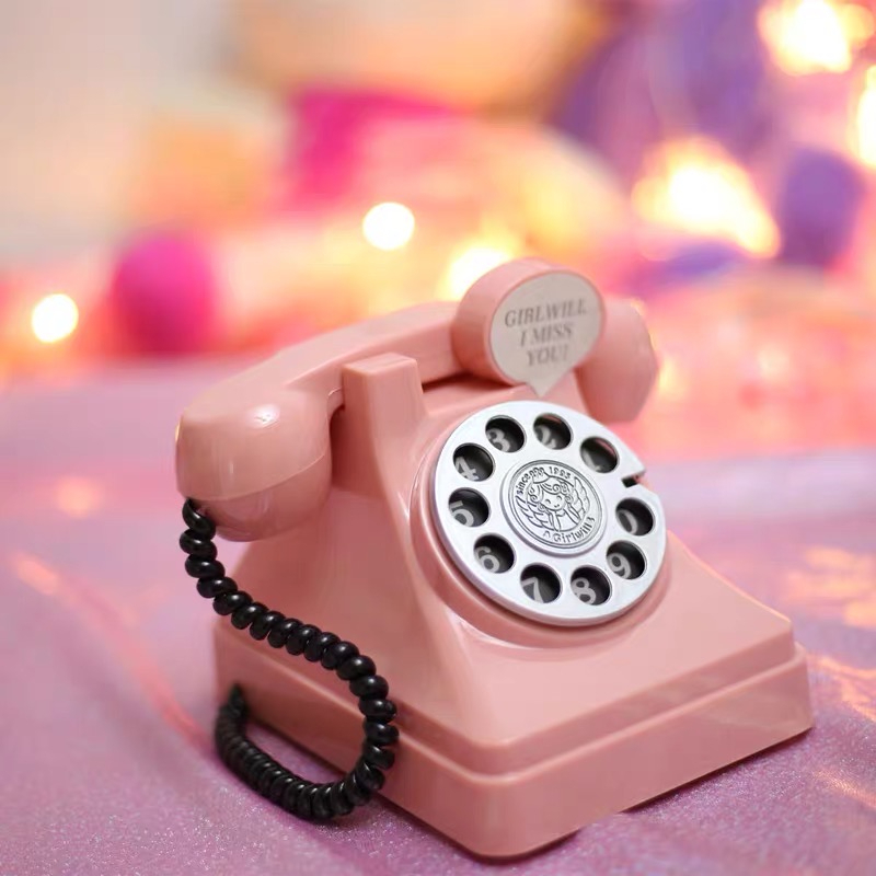 [Local Stock] Creative Retro Antique Cute Table Telephone Coin Money ...