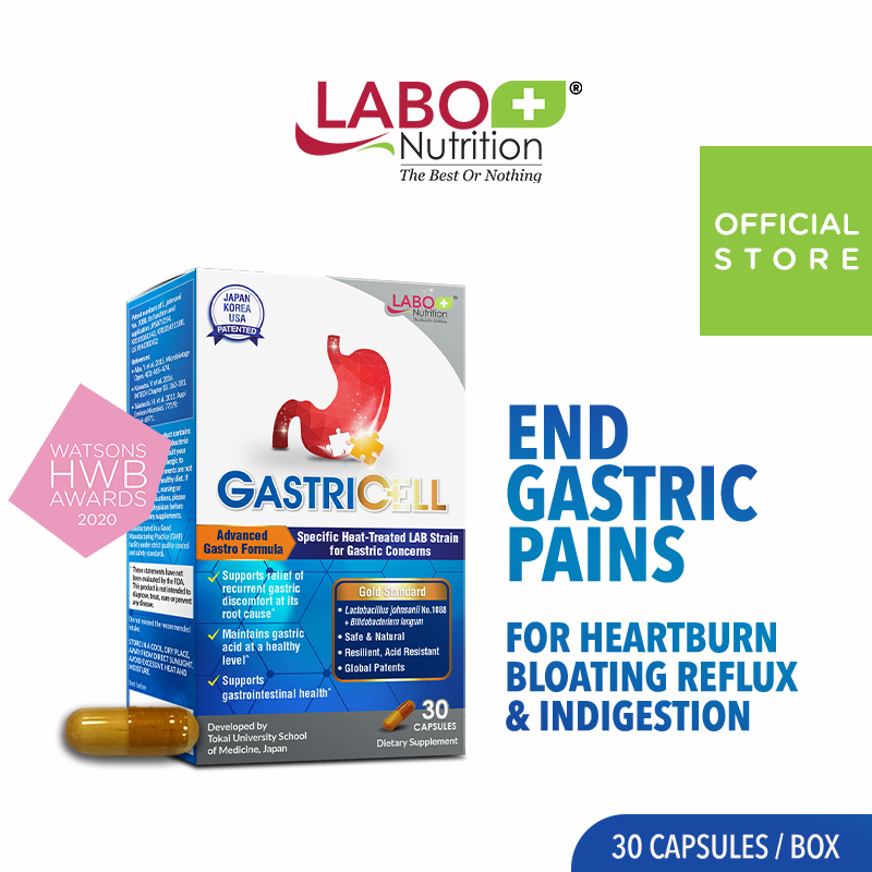 LABO GastriCELL Capsules - Eliminate Gastric Symptoms & H. Pylori - For ...