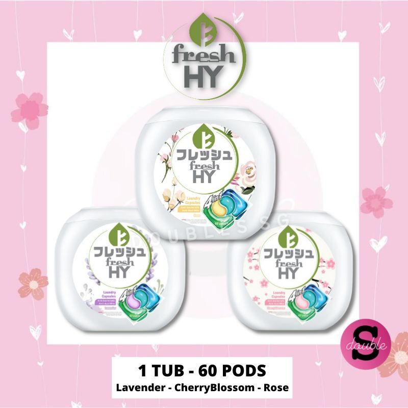 Fresh HY 4in1 Laundry Capsules 60 Pods per Tub | Shopee Singapore