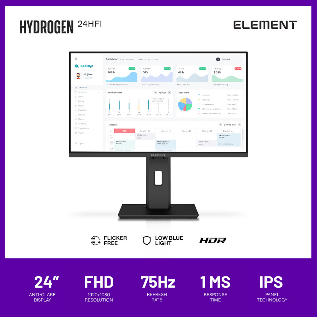 Element One 24HFI Monitor | 24-inch Full HD Display | 75 Hz Refresh ...