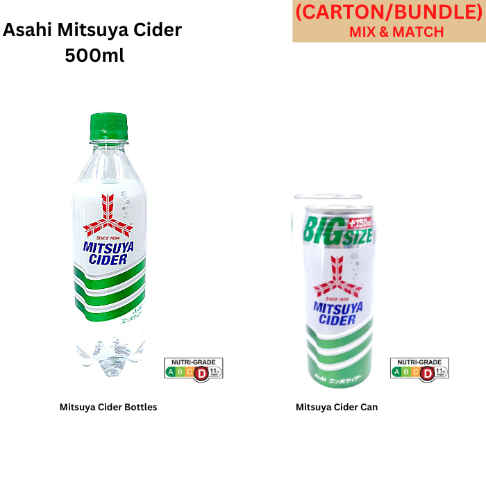 Asahi Mitsuya Cider (500ml) [Bundle/Carton, Mix & Match] | Shopee Singapore