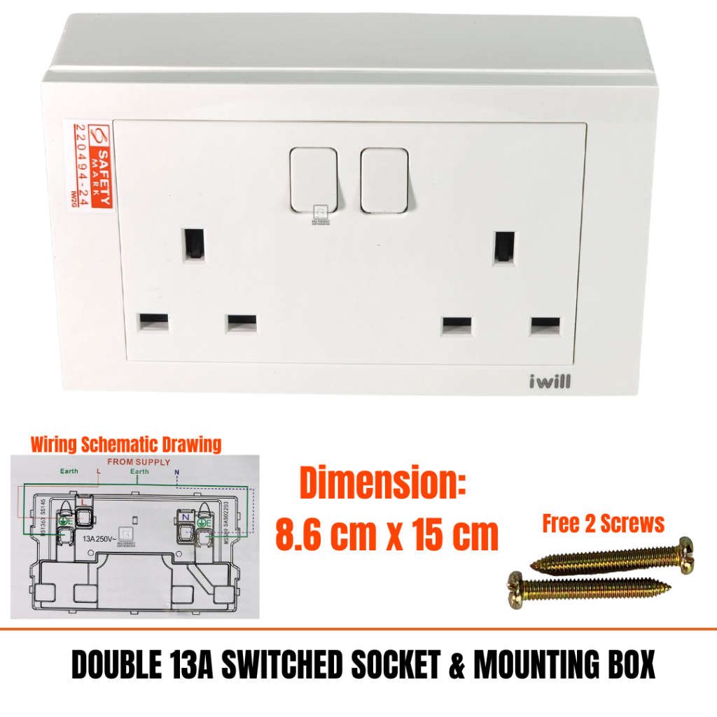 ONS Switch / Socket [Dimmer - USB Wall Socket - Push Switch - Socket with Mounting Box ...
