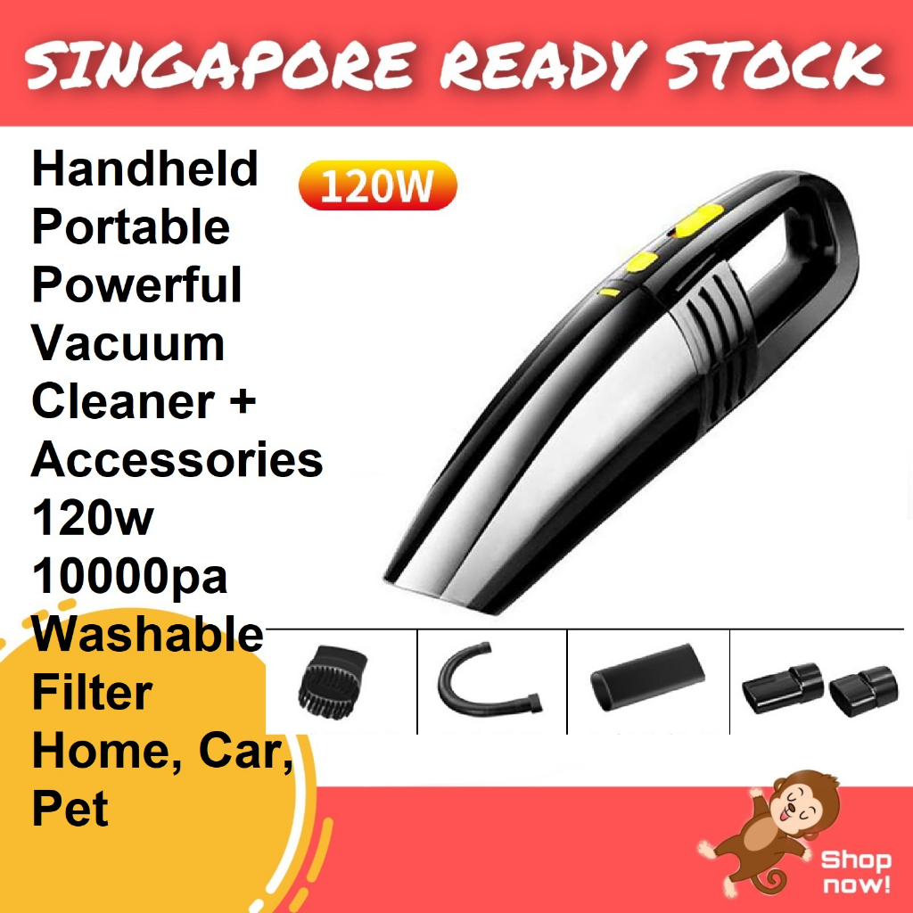 Handheld Vacuum Cleaner 10000PA Strong Suction 120W High Power Wet ...