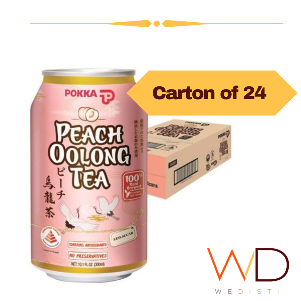 Pokka Peach Oolong Tea Can (300ml x 24) | Shopee Singapore