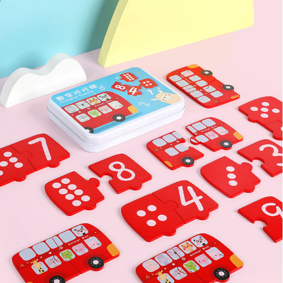 🌟 SG LOCAL STOCK 🌟 Matching Numeral Red Bus Numbers Children Puzzle ...