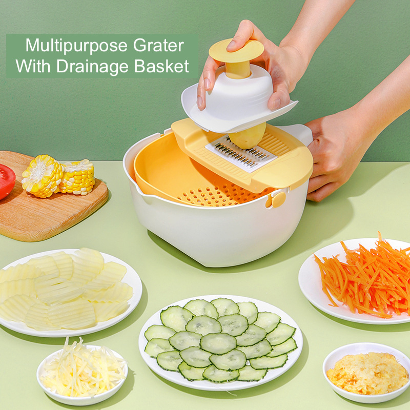Easyhome.sg Multipurpose Grater TCF0551Y With Drainage Basket Food ...
