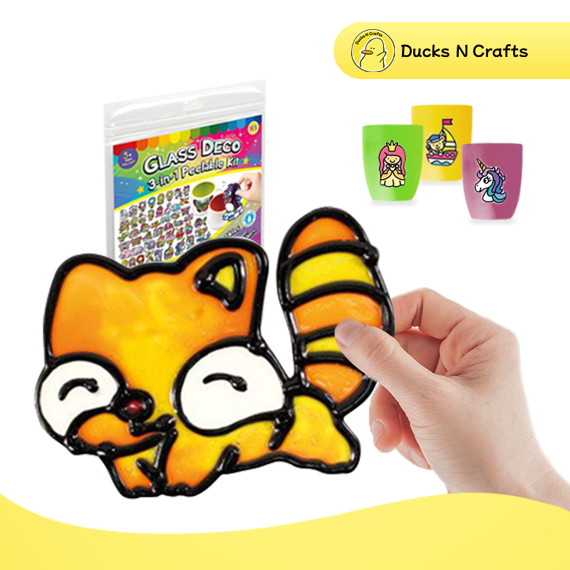 Glass Deco 3-in-1 Peelable Kit (Kids DIY Arts & Crafts) | Shopee Singapore