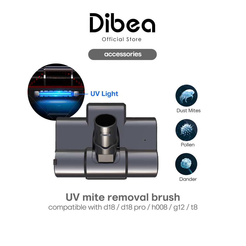 Dibea UV Light Mattress Mite Removal Brush Attachment | Compatible with ...