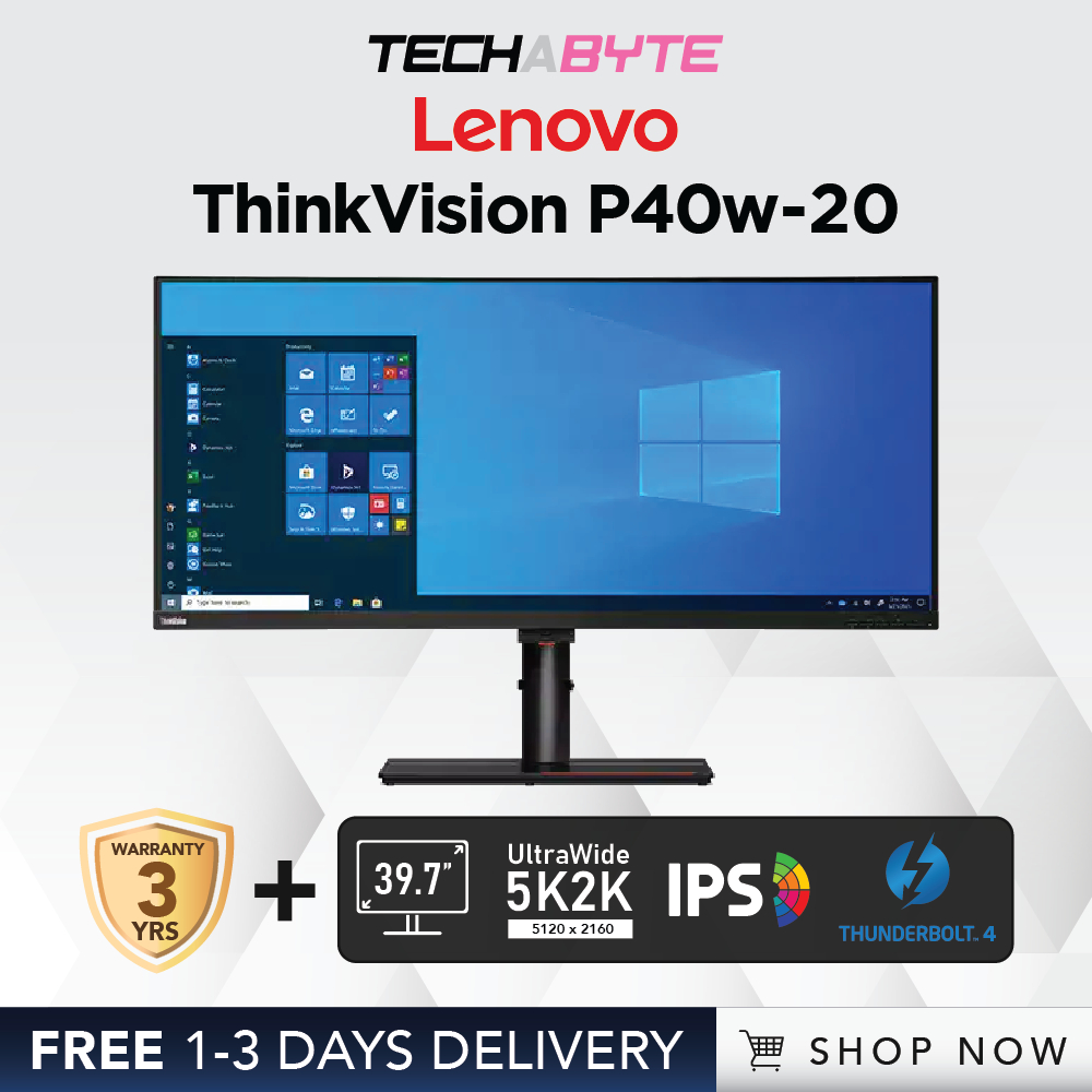 LENOVO ThinkVision P40w-20 | 39.7" 5K2K WUHD | IPS Ultra-Wide Curved ...
