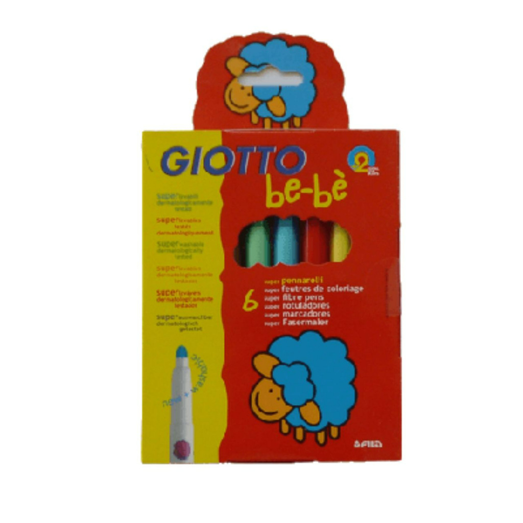 Giotto Bebe Super Fibre Pens - 6 Assorted Colours | Shopee Singapore