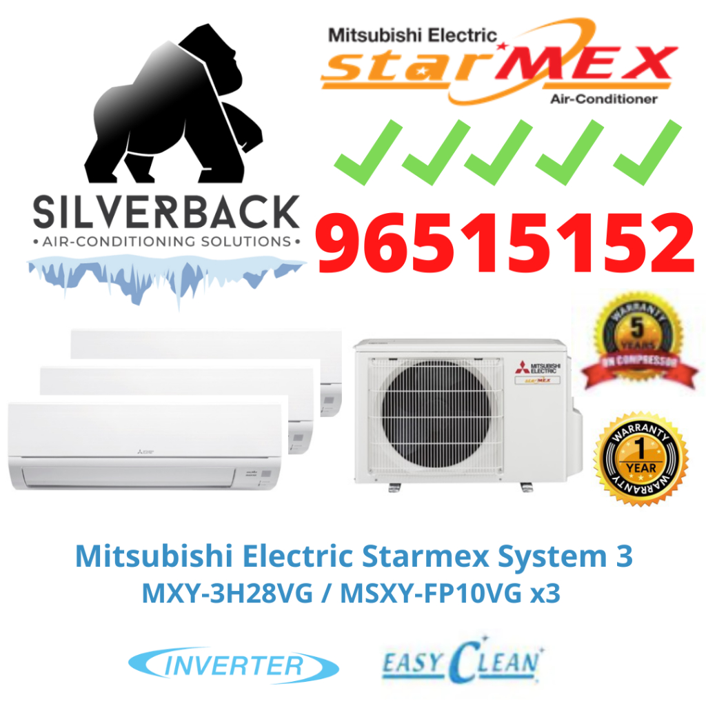 Mitsubishi Electric Starmex System 3 Aircon (5 ticks)- R32 with ...