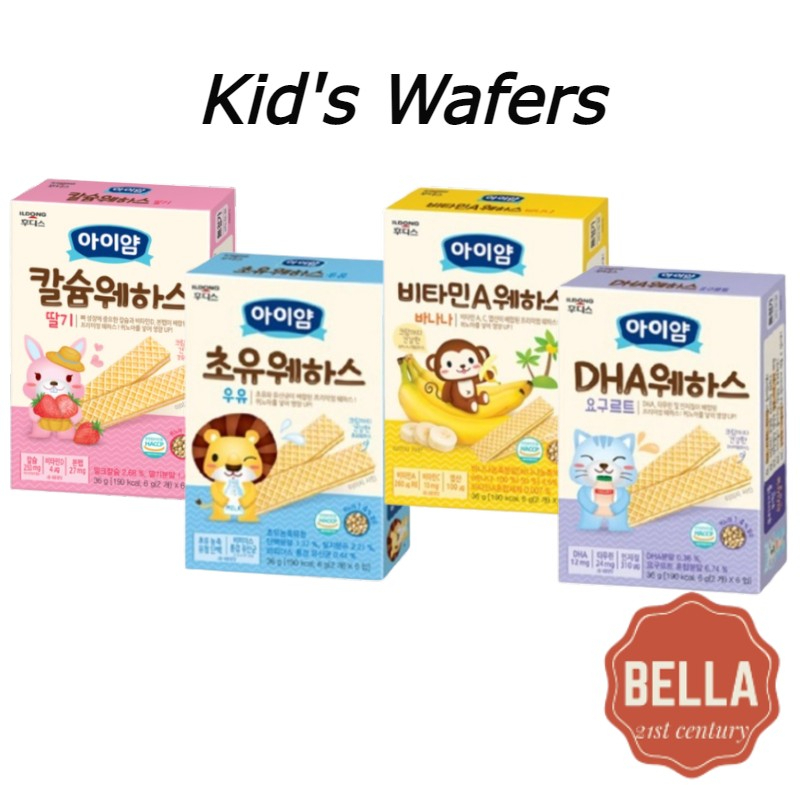 [ILDONG FOODIS] Baby Snack, Wafers, Calcium Strawberry, Colostrum , DHA ...