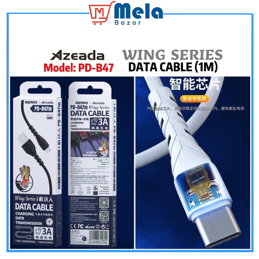 AZEADA PD-B47 WING SERIES Data Cable (1M) | Shopee Singapore
