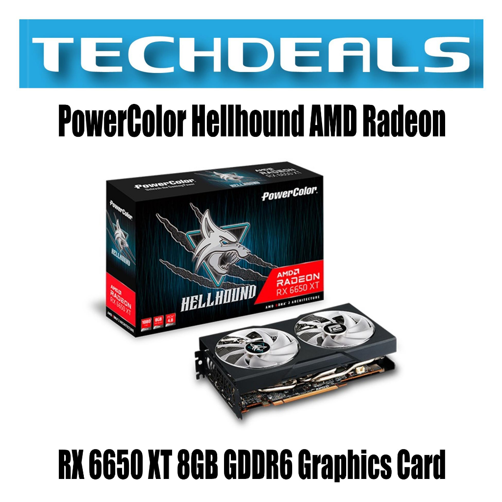 PowerColor Hellhound AMD Radeon RX 6650 XT 8GB GDDR6 Graphics Card ...