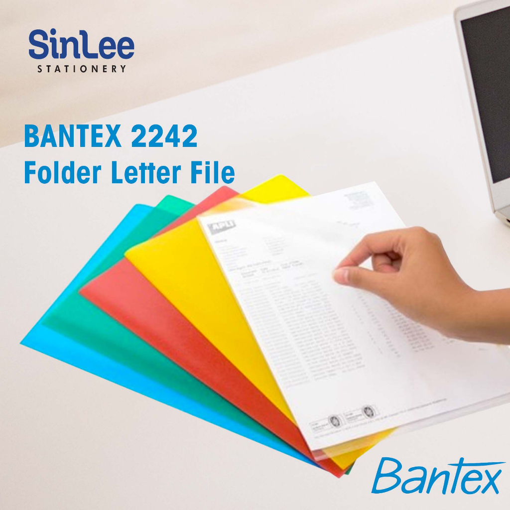 A4 L-Shape Colour Transparent Folder BANTEX 2242 | Shopee Singapore
