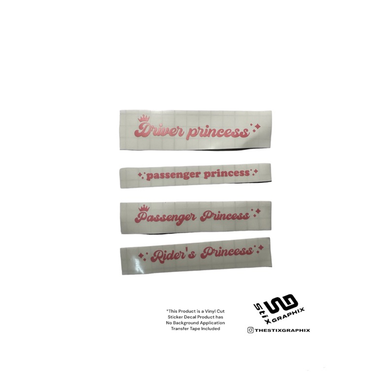 Passenger Princess sticker for car, bike | Shopee Singapore