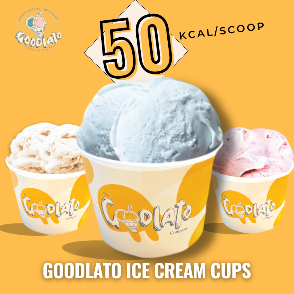 50 kcal/cup Goodlato Ice Cream Cups [No Sugar Added, High Protein] - 3. ...