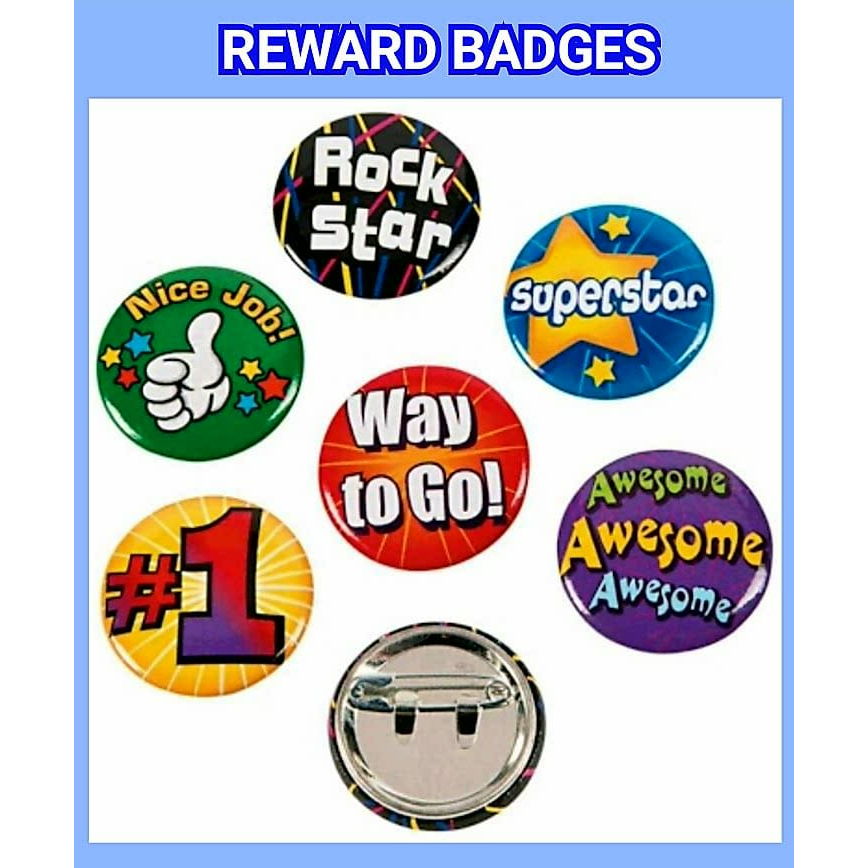Reward Buttons Pin Badges Mini Buttons Motivational Rewards ...