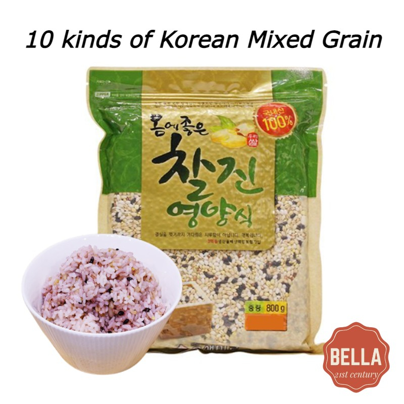 Korean 100% pure mixed grain 800g mixed grain rice sticky brown rice ...