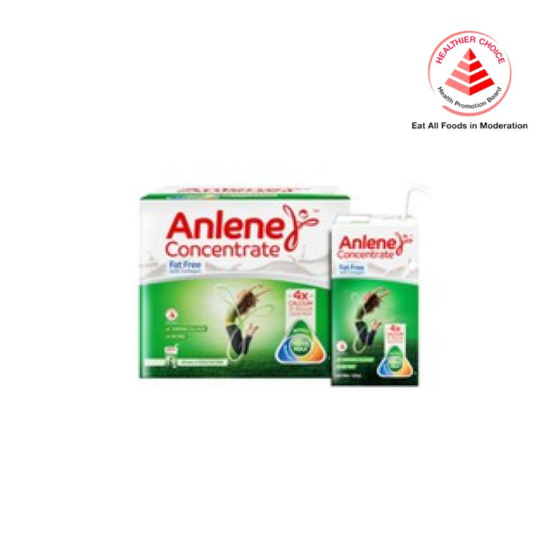 Anlene Concentrate UHT Milk Fat Free with Collagen 125ml, Pack of 4 ...