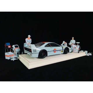VIP Model 1/18 Ferrari F40 Gulf With Figures & Garage Tools. Autoart ...