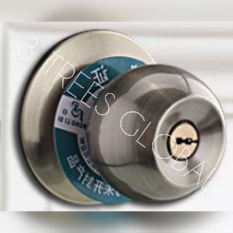 Cylindrical Door Lock/ HDB Bedroom/ Stainless Steel Round Knob ...