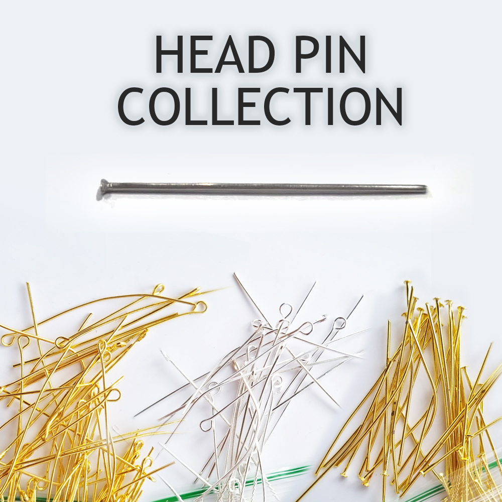 15gm Eye-pin Flat Head-pin T-needle. Gold, Silver, Rose Gold, Steel ...