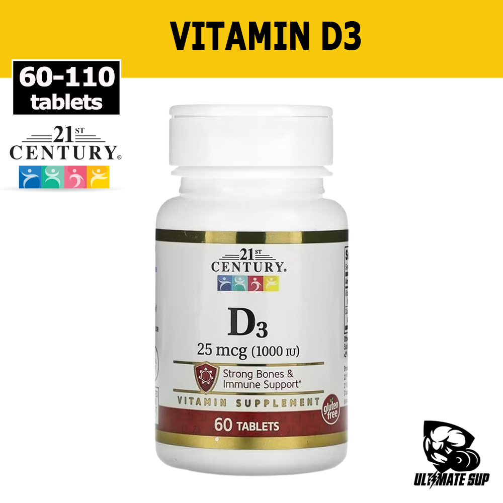 21st Century, Vitamin D3, Bone Supplement, Immune Booster, Calcium ...