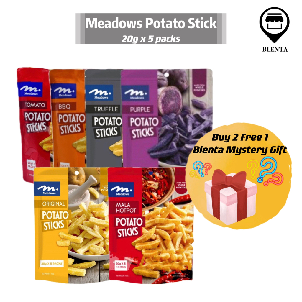 Meadows Potato Sticks Truffle/Tomato/BBQ/Mala/Original 20g x 5packs 🔥SG ...