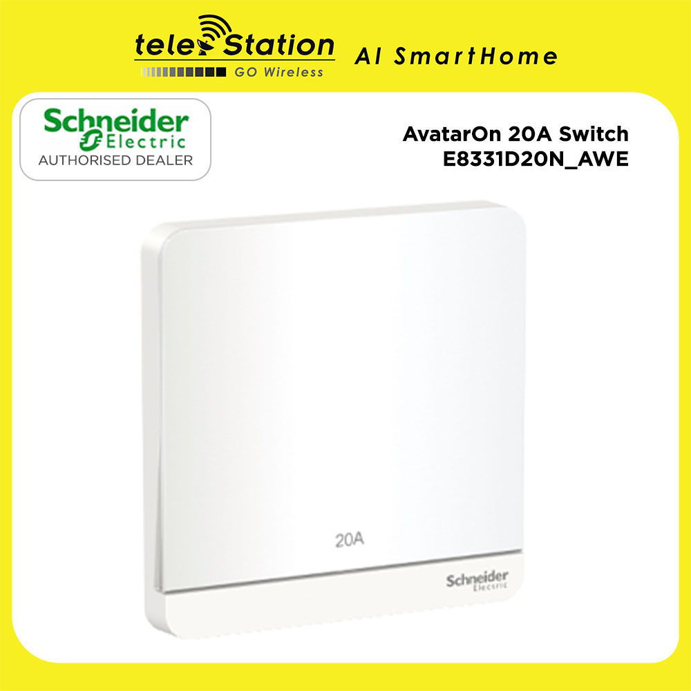 Schneider Electric AvatarOn 20A 250V 1 Gang 2 Pole Switch with LED | 1 ...
