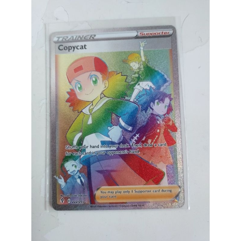 Pokemon copycat hyper rare rainbow evolving skies supporter card ...