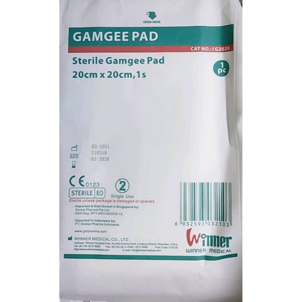 Winner Sterile Gamgee Pad / Combine Dressing 20cm × 20cm | Shopee Singapore