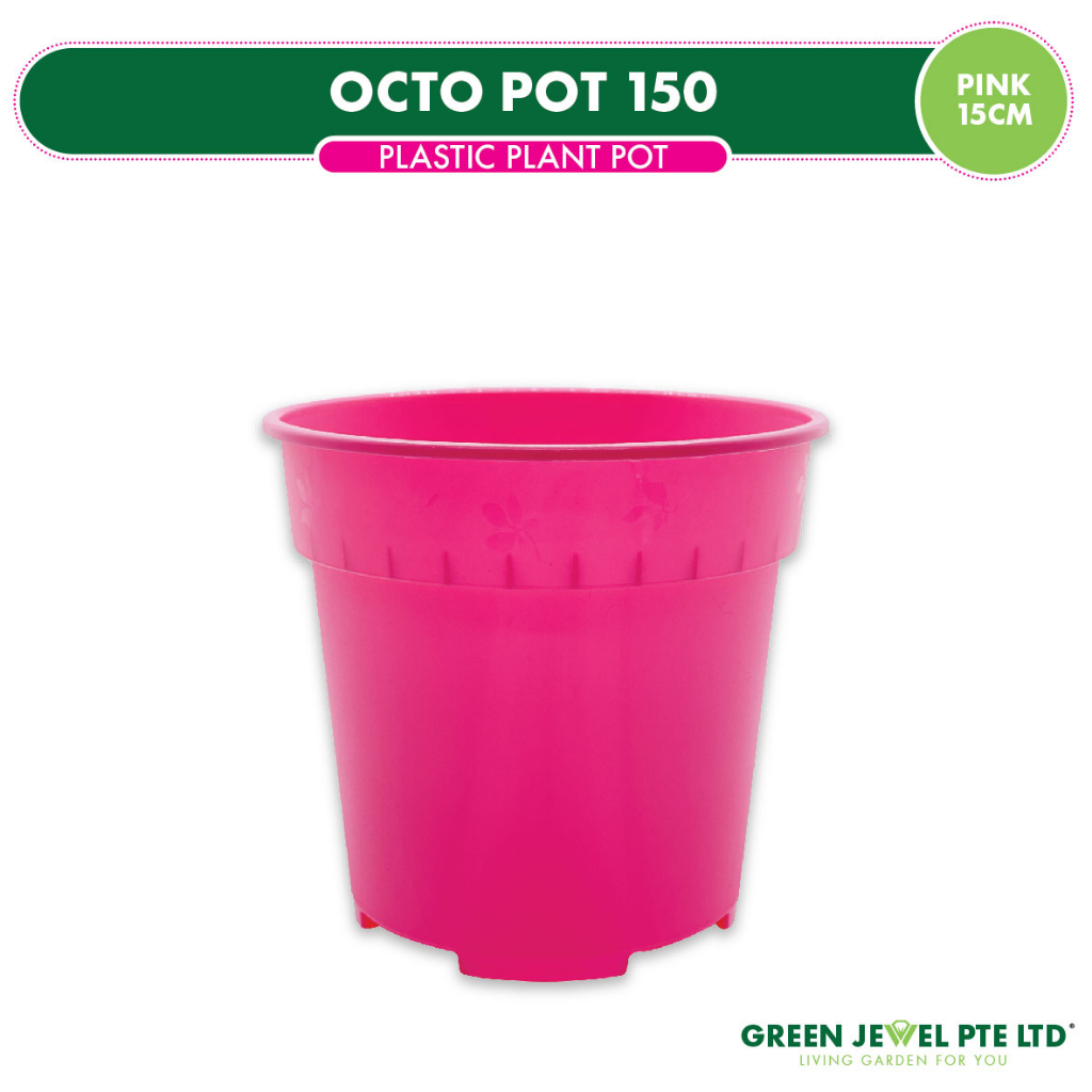OCTO Plastic Plant Pot 150 (Ø15cm), Variety Colours - for Growing ...