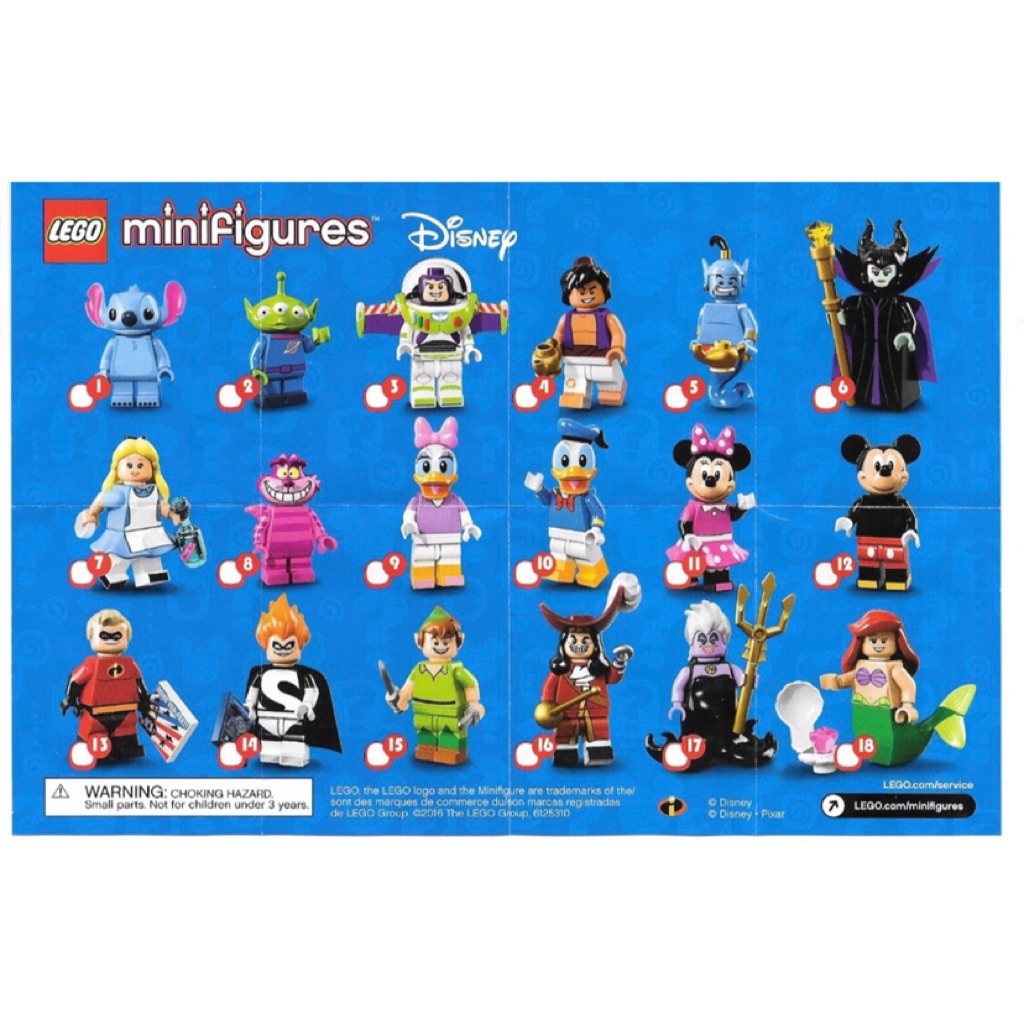 Lego 71012 LEGO Minifigures - Disney Series 1 (full set of 18) | Shopee ...