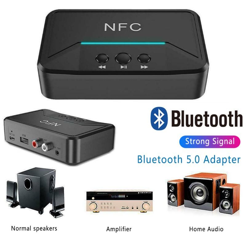 BT200 NFC Bluetooth 5.0 Receiver Hifi Wireless Stereo Audio AUX RCA ...