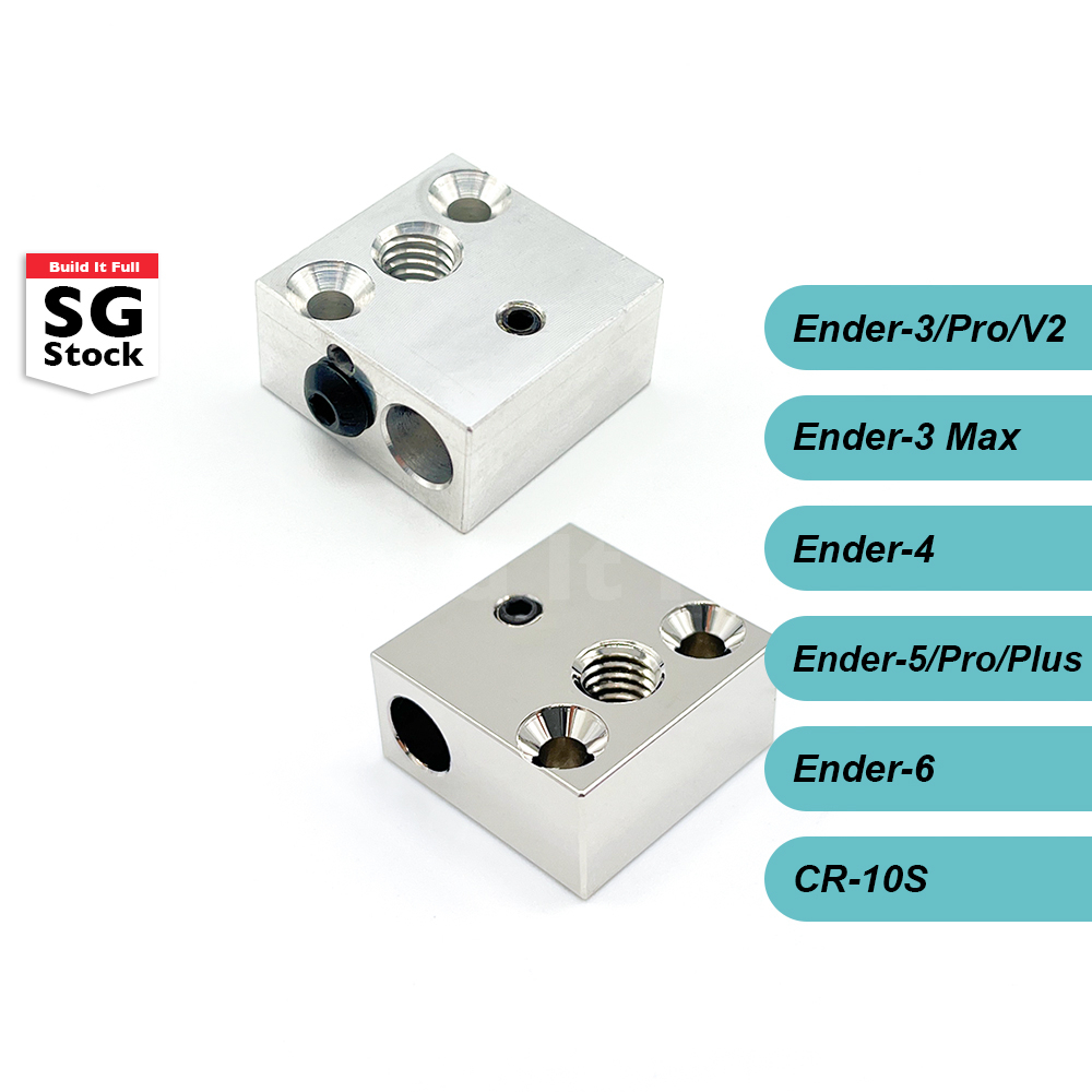 [SG Stock] Heater Block for Ender 3 / Ender 5 / CR10S 3D Printer ...
