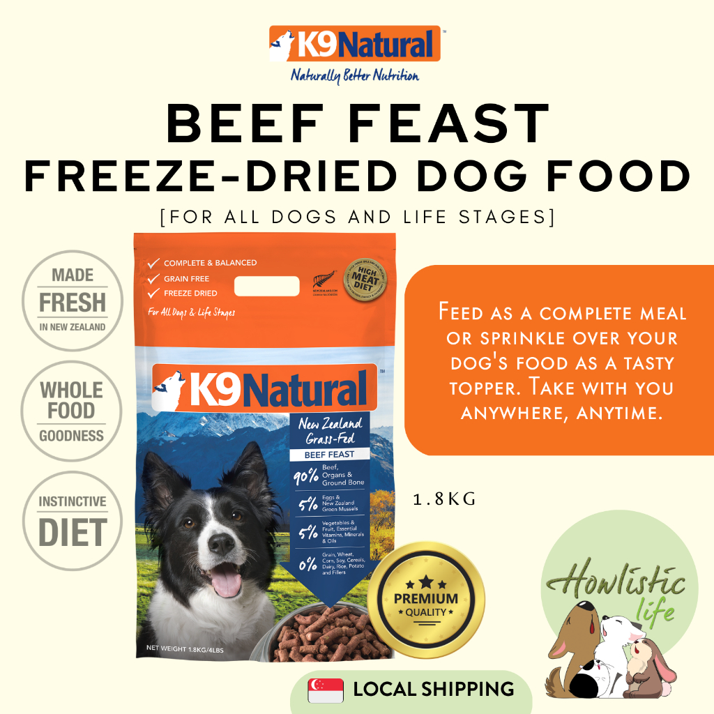 K9 Natural Beef Freeze-Dried Dog Food 1.8kg | Shopee Singapore