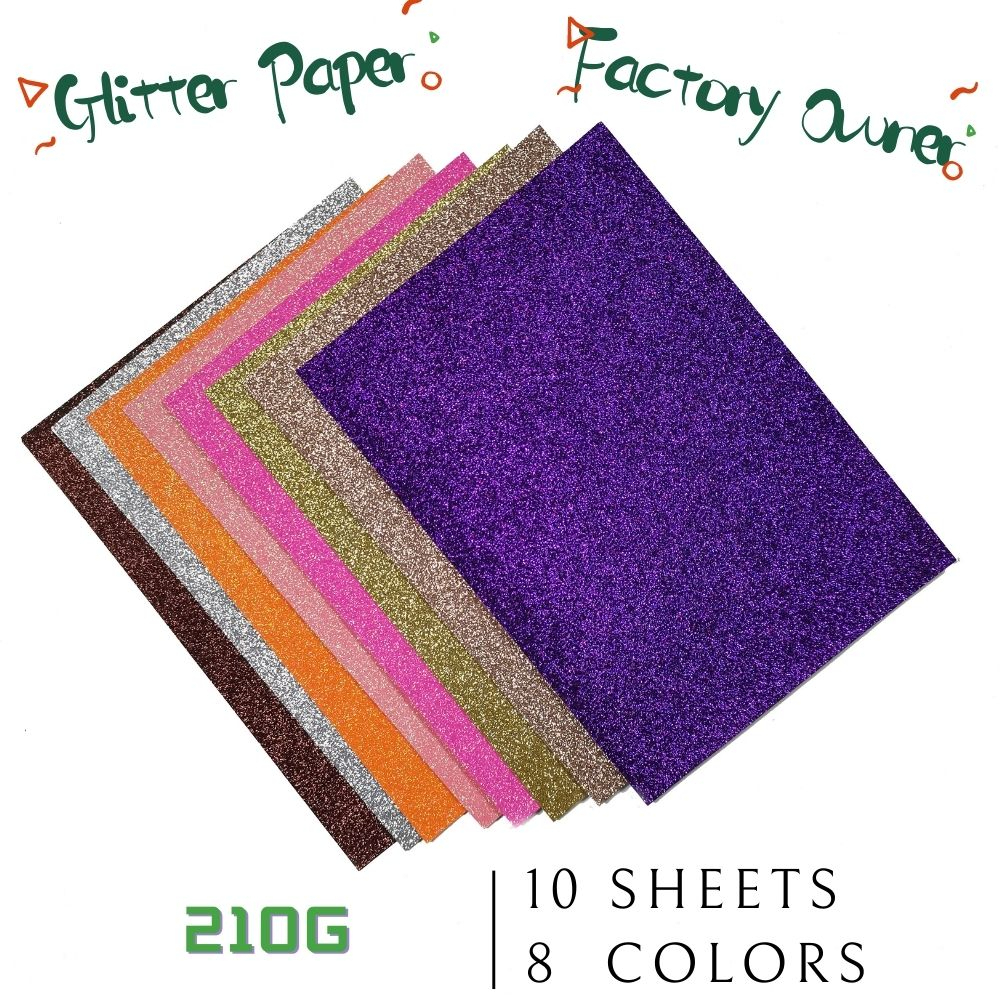 Multi-color 210gsm A4 210*297mm FSC Glitter Cardstock Holographic Card ...