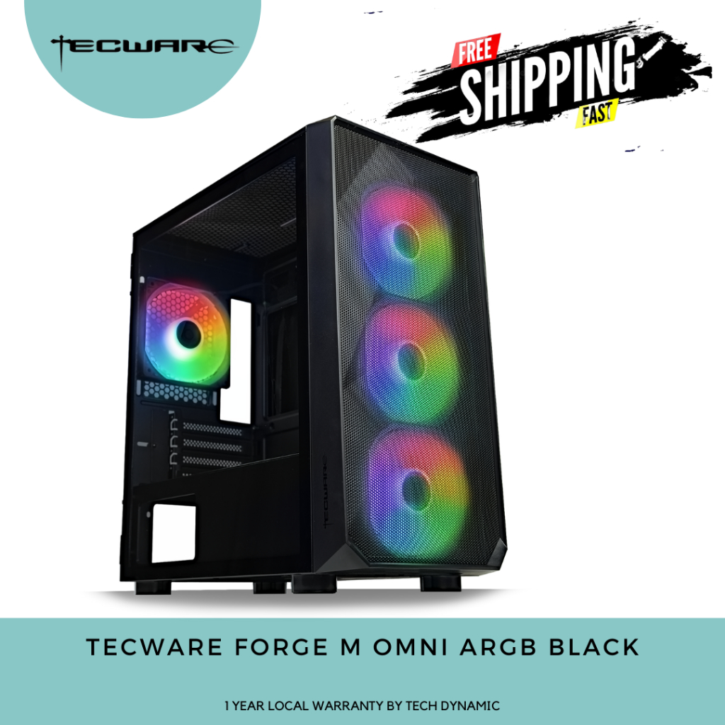 Tecware Forge M Omni With 4 Argb Pwm Fans Black Shopee Singapore