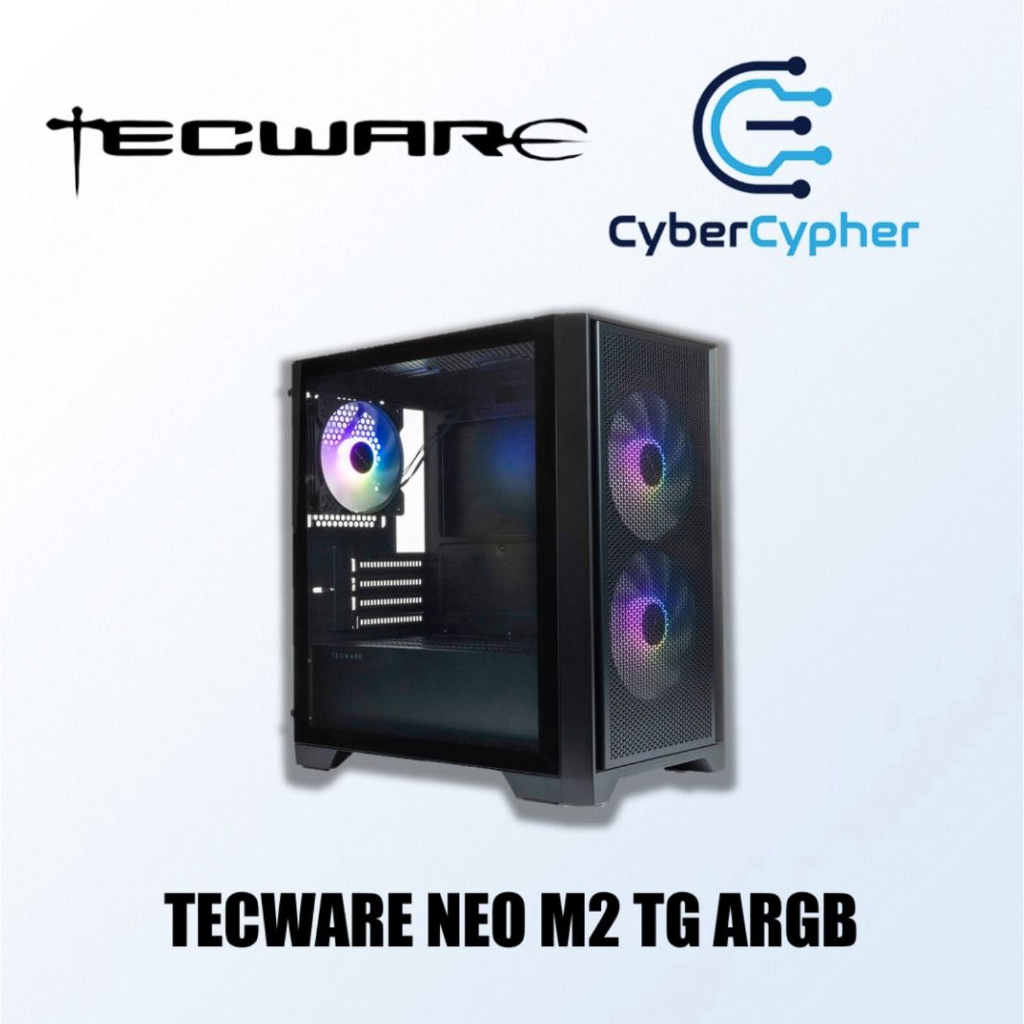 Tecware NEO M2 TG ARGB PC mATX Chassis (Black/White) | Shopee Singapore