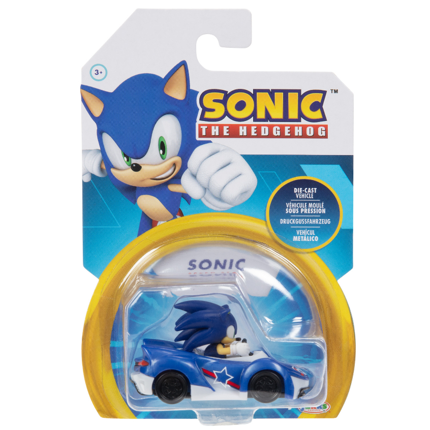 Sonic The Hedgehog Speed Star v2 1:64 Die-Cast Vehicle Toy, Action ...