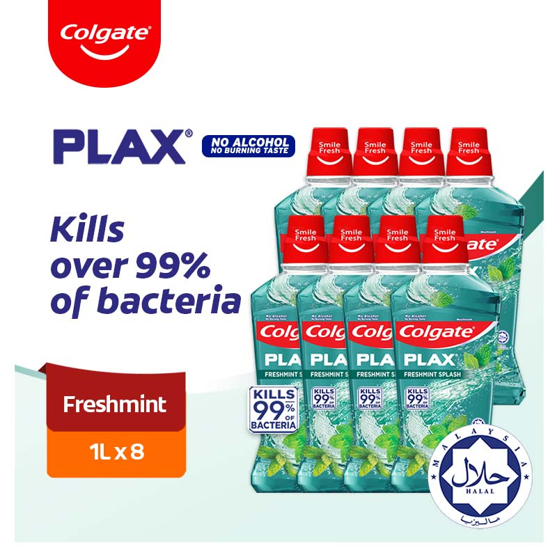 [Case of 8] Colgate Plax Freshmint Mouthwash (1L) | Shopee Singapore