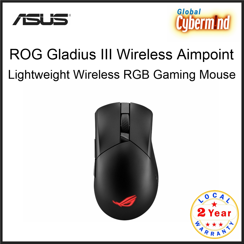 ASUS ROG Gladius III Wireless Aimpoint Lightweight Wireless RGB Gaming ...