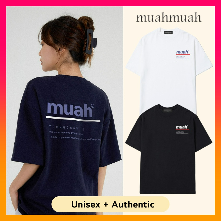 MUAHMUAH OVERSIZED RED LINE MUAH T SHIRTS | Shopee Singapore