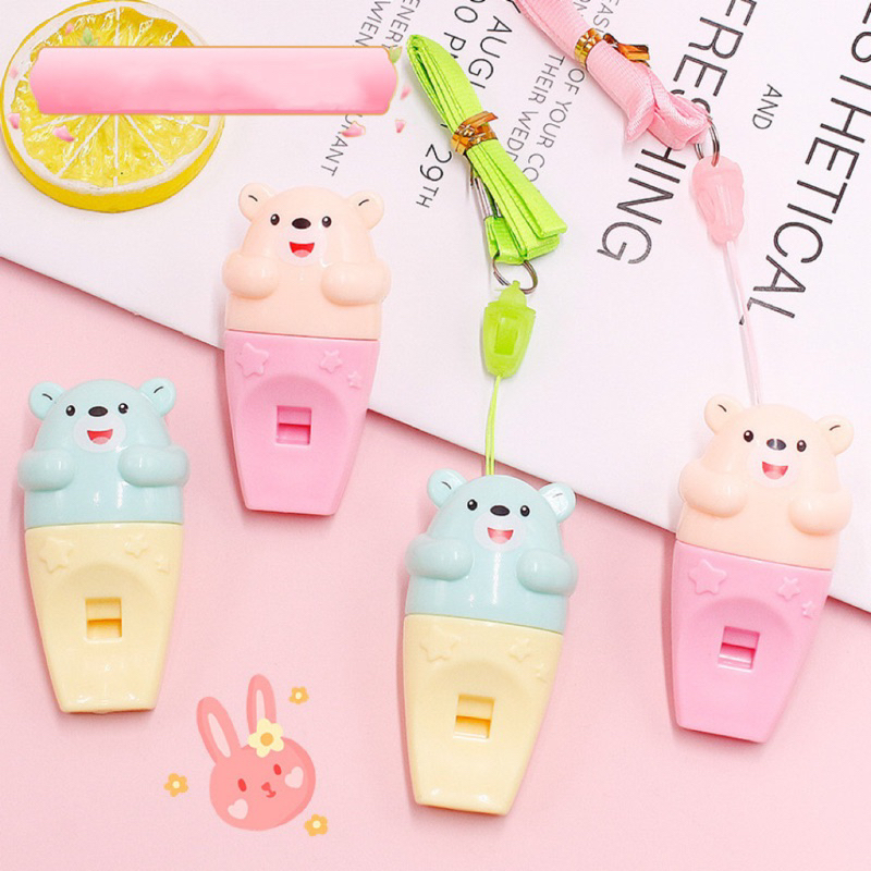 Cartoon Bear Whistle baby puzzle wind instrument toy Kids gift cute ...