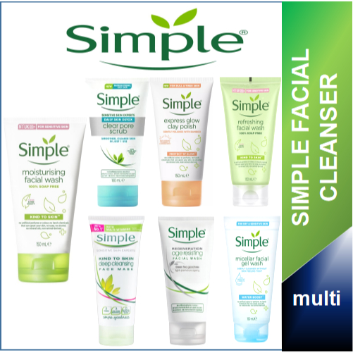 Simple Facial Wash / Face Scrub / Face Mask, Multi Sizes | Shopee Singapore