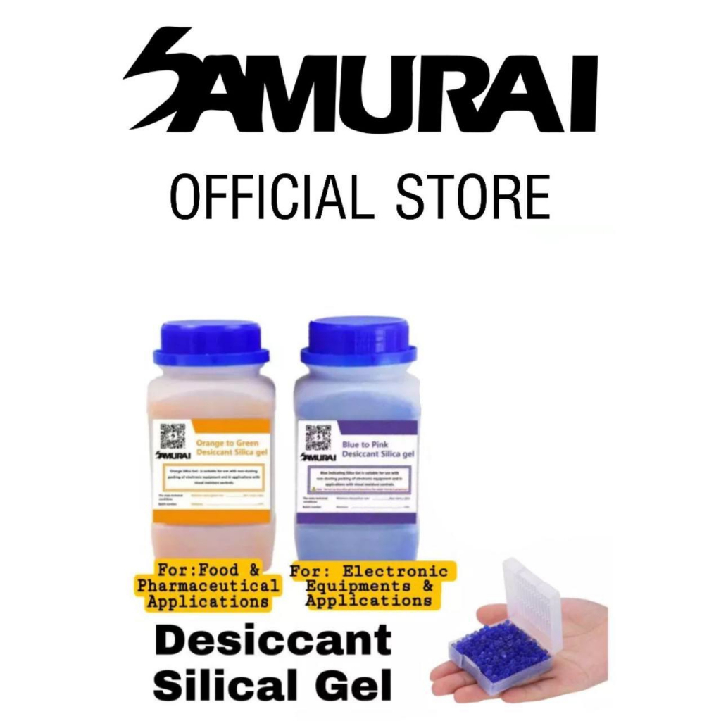 Samurai Desicant Silica Gel Bottle (500g) - Blue / Orange | Shopee Singapore