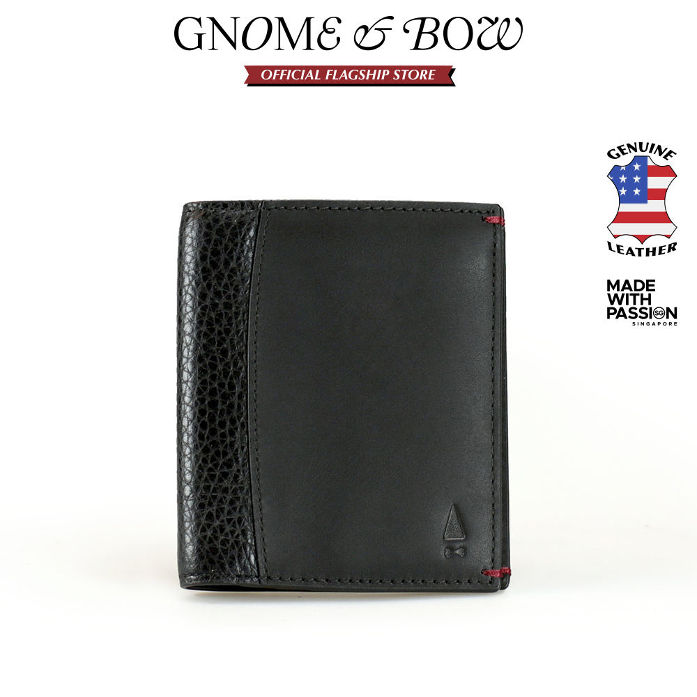 GNOME & BOW Musketeer 2-Tone Small Coin Slot Bifold Wallet Men (100% ...