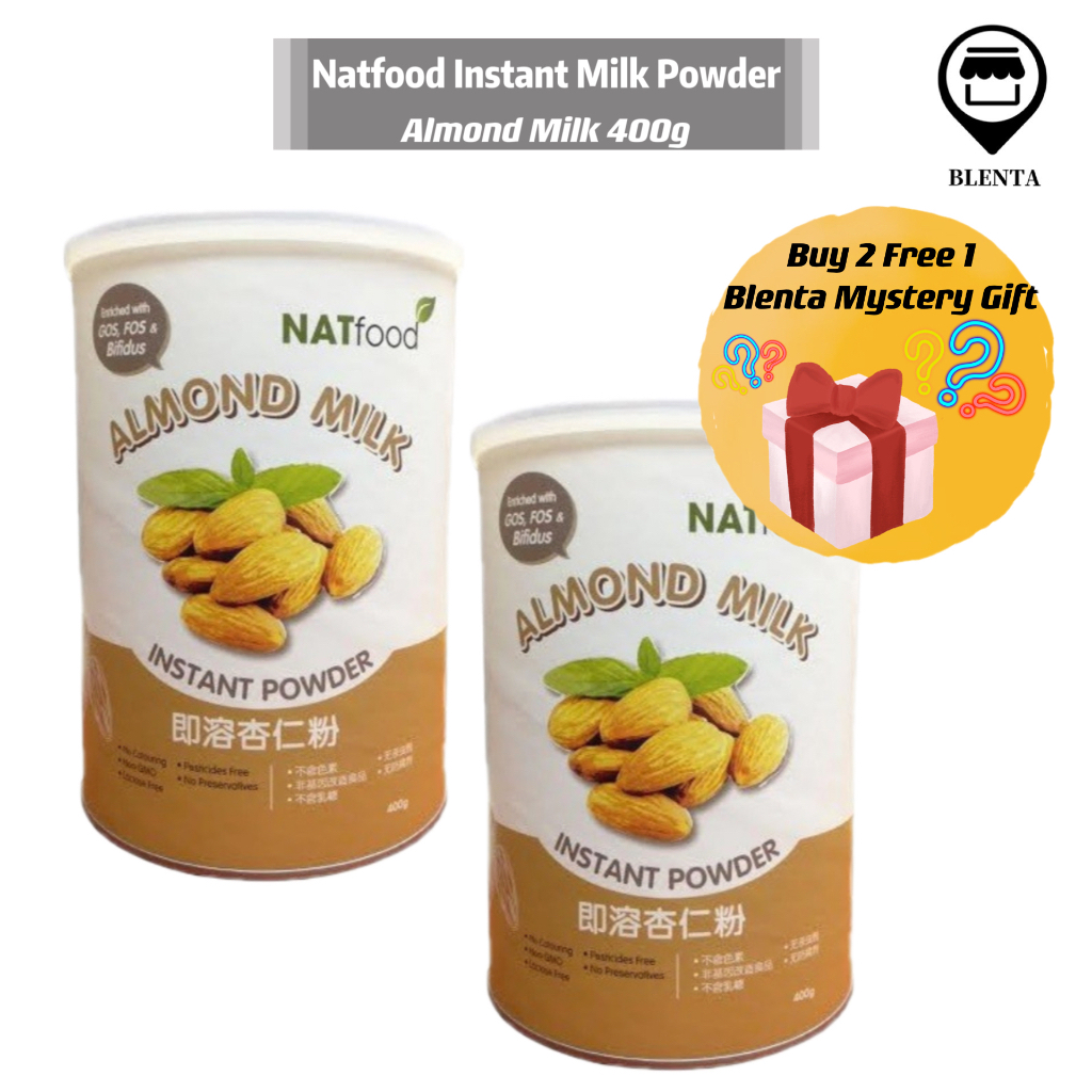 [Bundle of 2]Natfood Instant Milk Powder Almond Milk 400g🔥SG READY ...