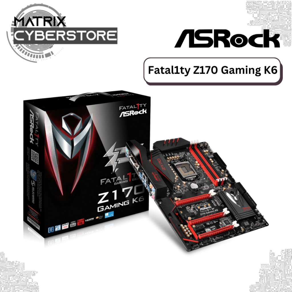 ASRock Fatal1ty Z170 Gaming K6 ATX Motherboard - LGA 1151, Intel Z170 ...